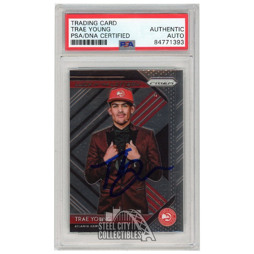 Trae Young 2018-19 Panini Prizm Luck of the Lottery Autograph RC Card ...