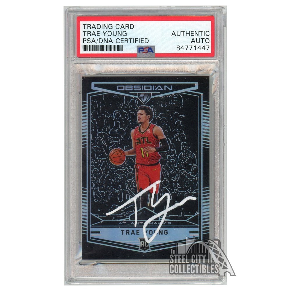 Trae Young 2018-19 Panini Chronicles Obsidian Preview Autograph RC Card ...