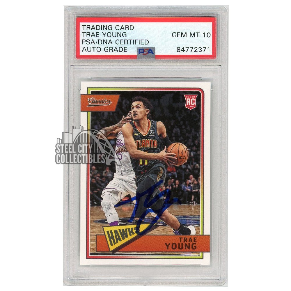 Trae Young 2018-19 Panini Chronicles Classics Autograph RC Card #665 ...