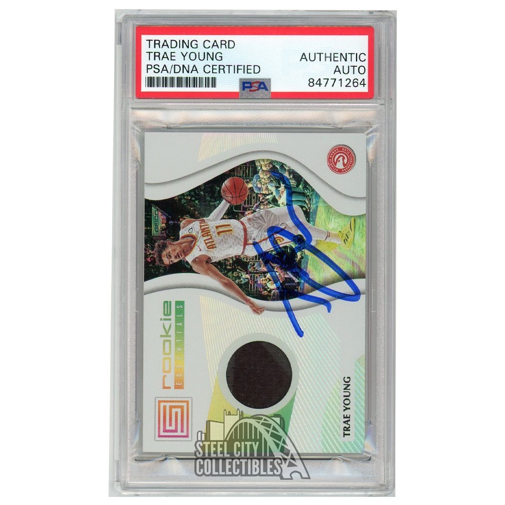 Trae Young 2018-19 Panini Status Rookie Essentials Jersey Autograph ...