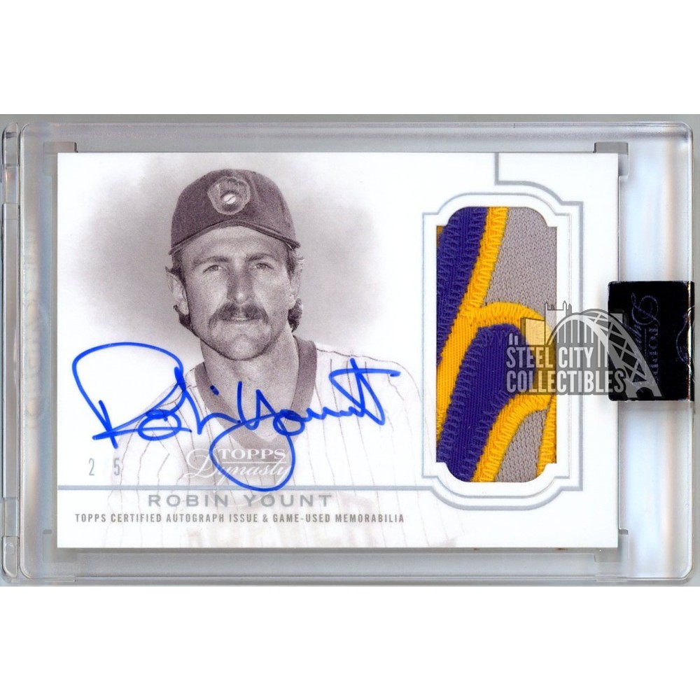 Robin Yount 2020 Topps Dynasty Dynastic Data Patch Autograph Card #DAP ...
