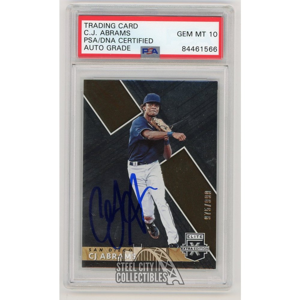 CJ Abrams 2019 Elite Extra Edition Autographed Card /999 #6 - PSA/DNA ...