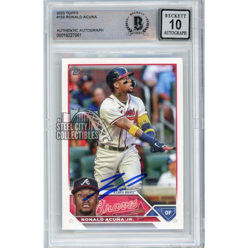 Ronald Acuna Jr 2023 Topps Autograph Card #150 BAS 10 | Steel City ...