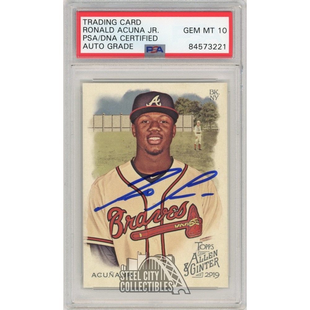Ronald Acuna Jr 2019 Topps Allen & Ginter Autograph Card #25 PSA/DNA 10 ...