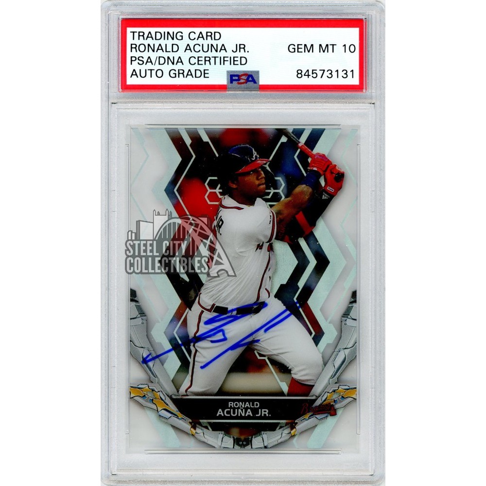 Ronald Acuna Jr 2019 Topps High Tek Autograph Card PSA/DNA 10 | Steel ...