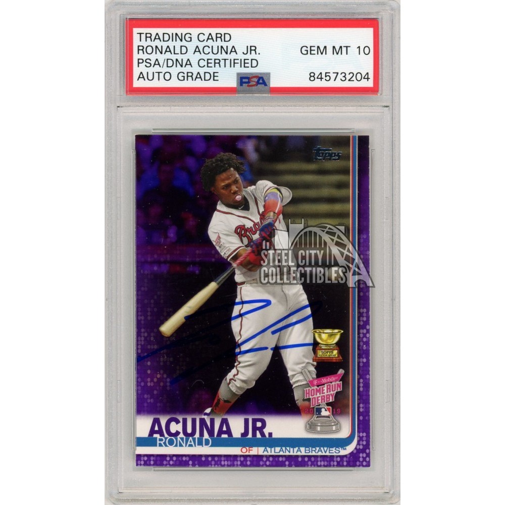 Ronald Acuna Jr 2019 Topps Update Purple Autograph Card #US271 PSA/DNA ...
