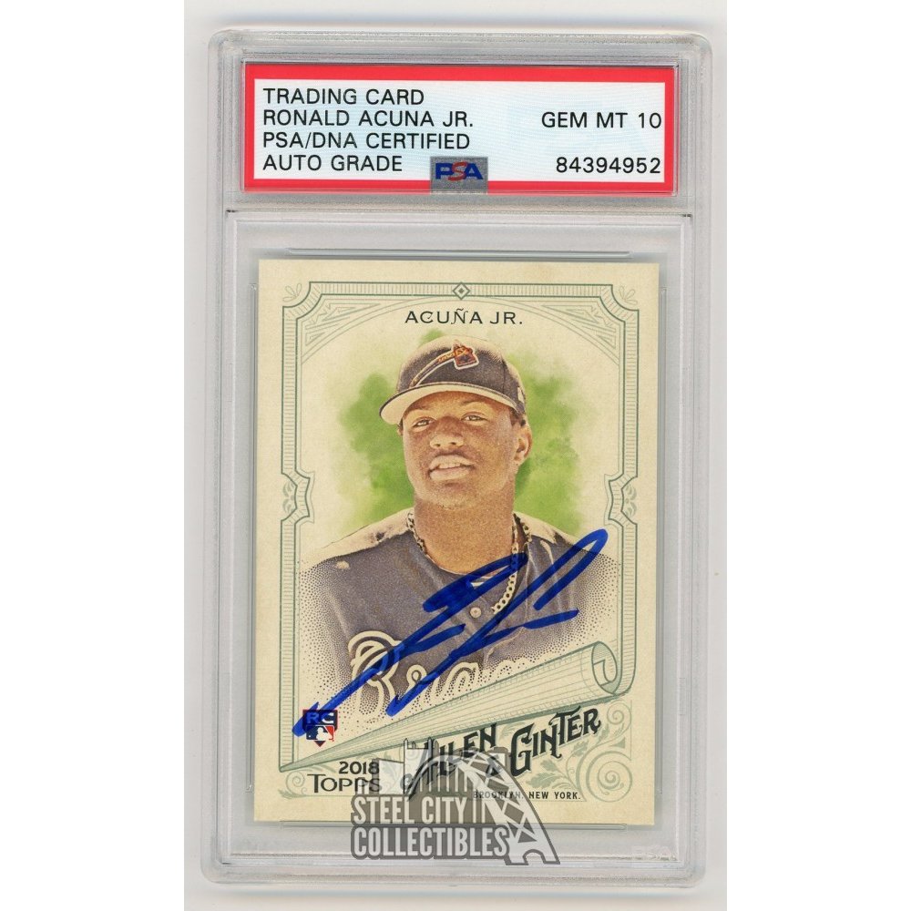 Ronald Acuna Jr 2018 Topps Allen & Ginter Autographed Rookie Card #207 ...