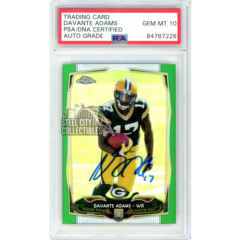 Davante Adams 2014 Topps Chrome Green Refractor Autograph RC Card #114 ... Davante Adams 2014 Topps Chrome Green Refractor Autograph RC Card #114 ...