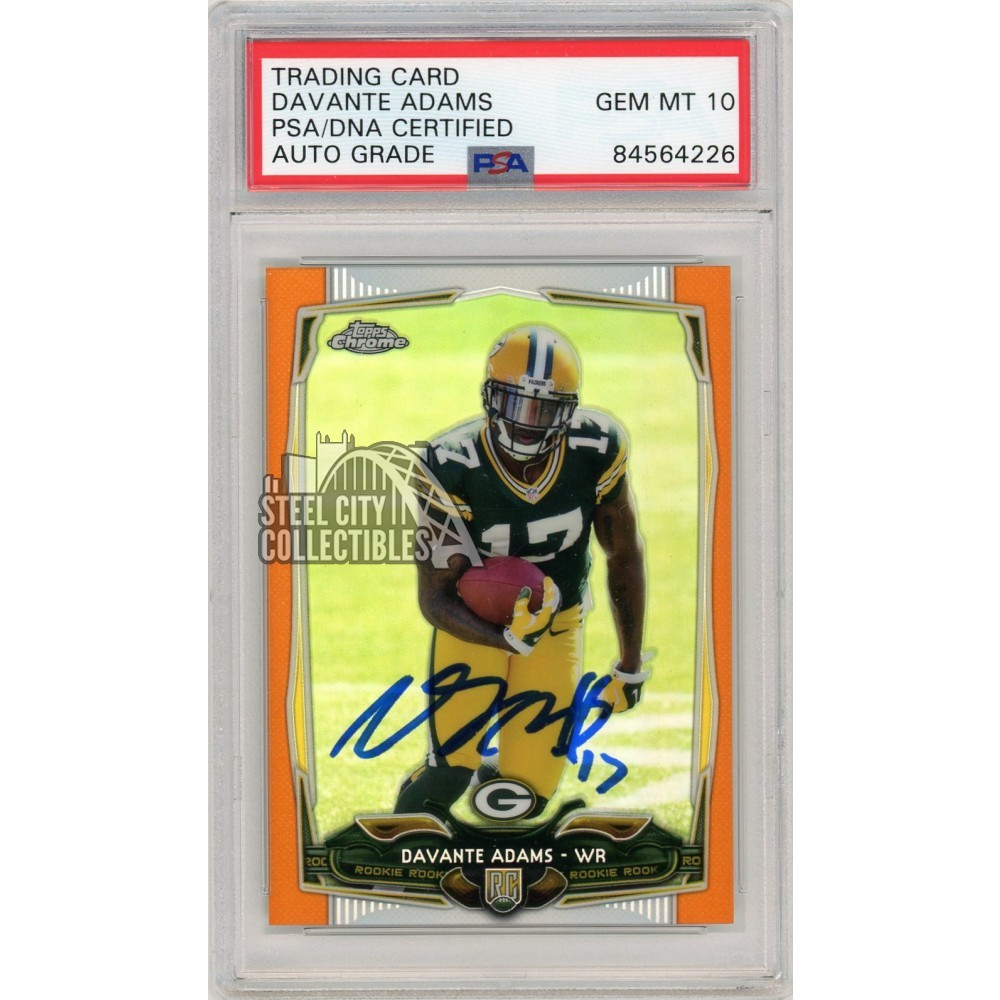 Davante Adams 2014 Topps Chrome Autograph Orange Refractor Rookie Card ... Davante Adams 2014 Topps Chrome Autograph Orange Refractor Rookie Card ...
