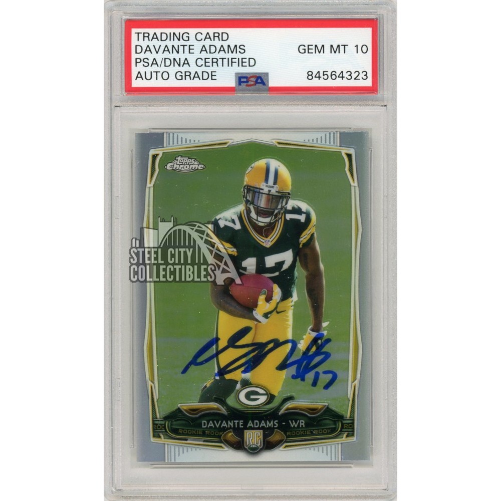 Davante Adams 2014 Topps Chrome Autograph Rookie Card #114 PSA/DNA 10 ...