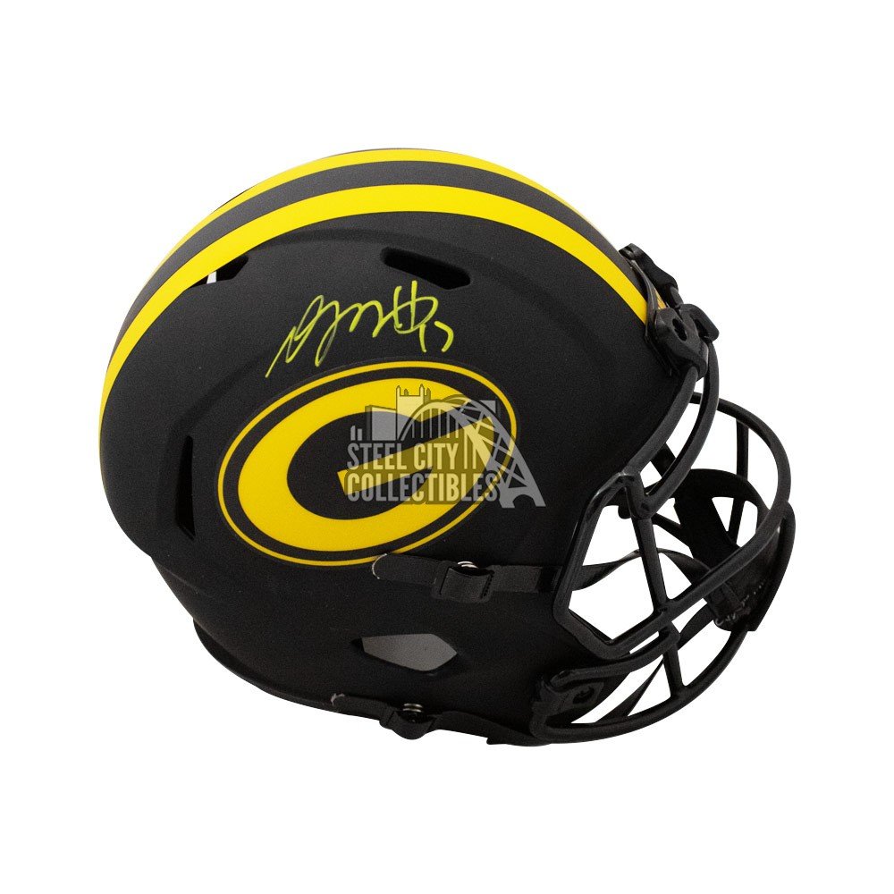 Davante Adams Autographed Packers Eclipse Replica Full-Size Football ...