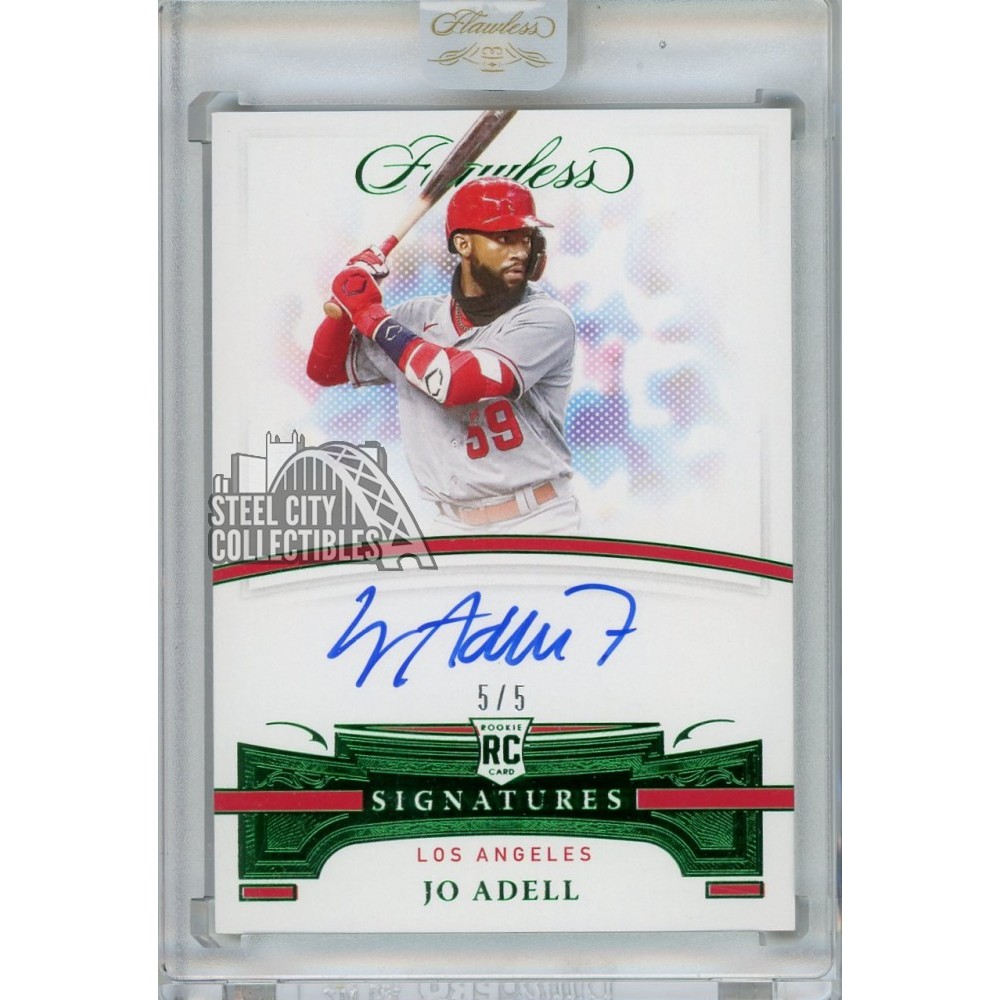 Jo Adell 2021 Panini Flawless Signatures Emerald Autograph Rookie Card ...
