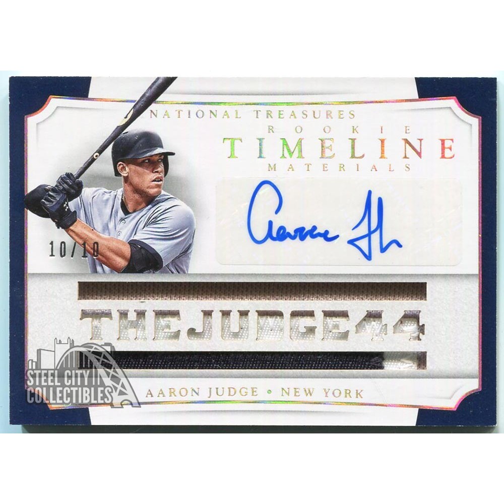 Aaron Judge 2017 Panini National Treasures Timeline Rookie Autograph ...