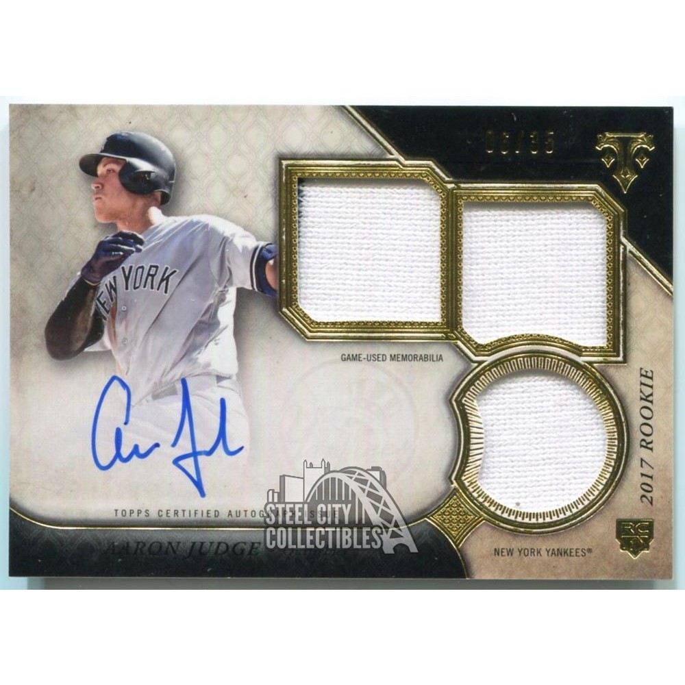 Aaron Judge 2017 Topps Triple Threads Rookie Jersey Autograph RC Onyx ...