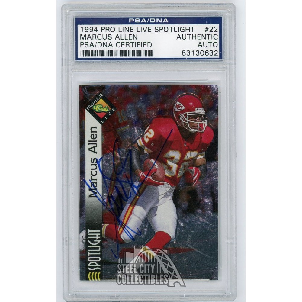 Marcus Allen 1994 Pro Line Live Spotlight Autograph Auto Card #22 - PSA ...