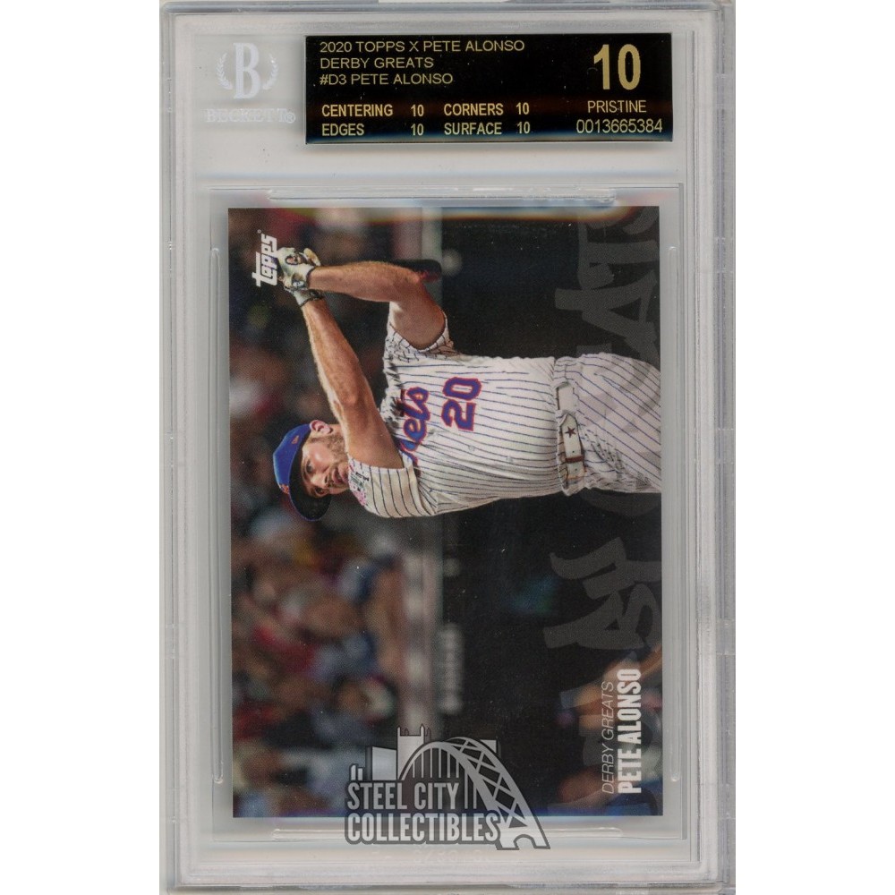 Pete Alonso 2020 Topps x Pete Alonso Card #D3 BGS 10 Pristine Black ...