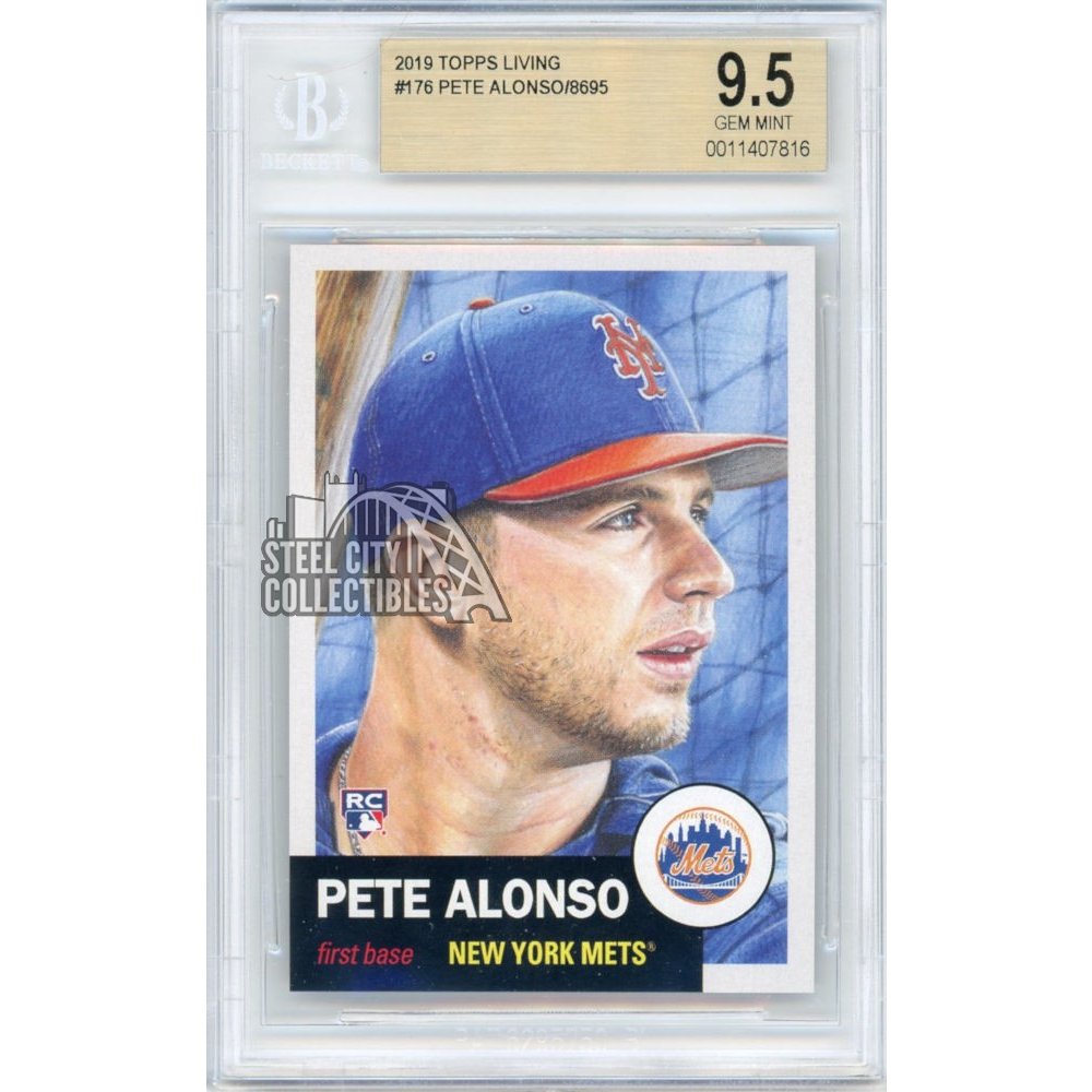 Pete Alonso 2019 Topps Living Baseball Rookie Card RC - BGS 9.5 Gem ...