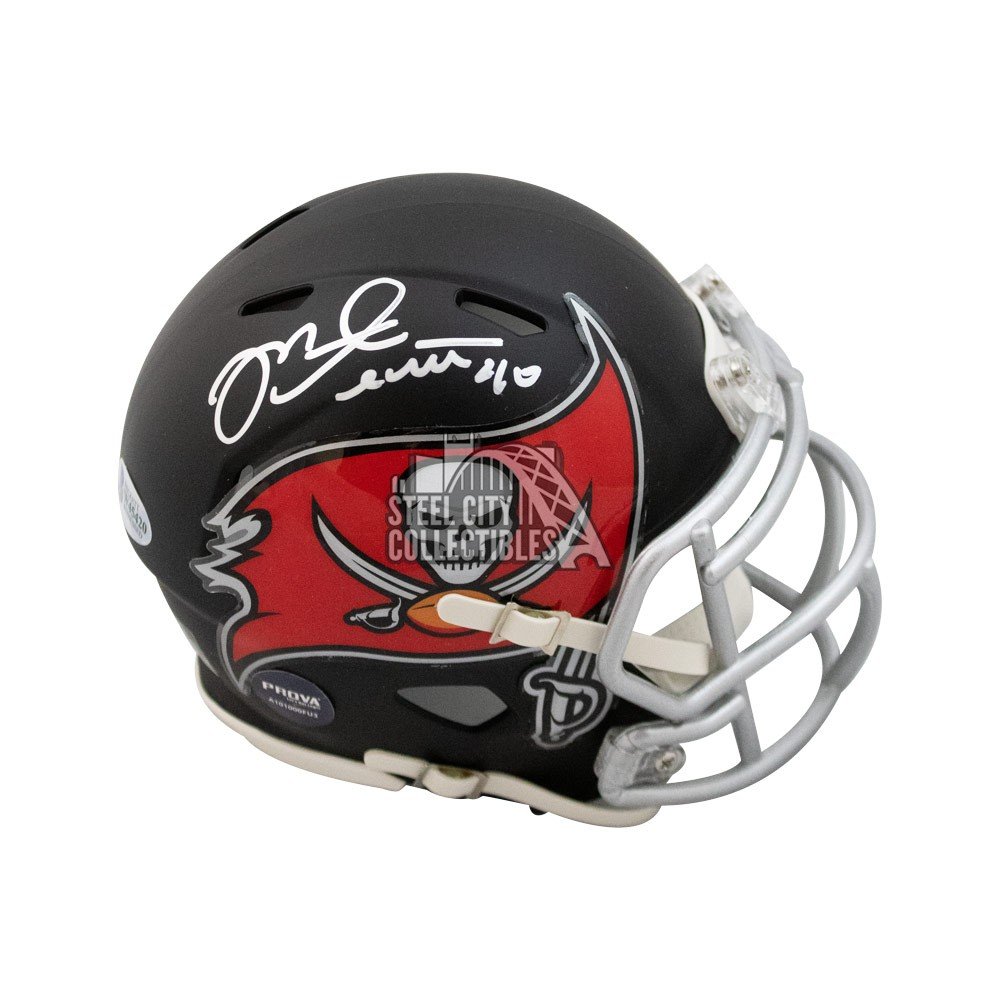 Mike Alstott Autographed Tampa Bay Buccaneers Flat Black Mini Football ...