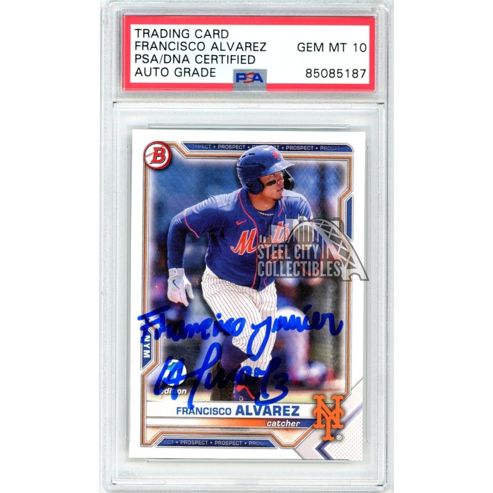Francisco Alvarez 2021 Bowman Full Name Autograph Card #BD-112 PSA/DNA ...