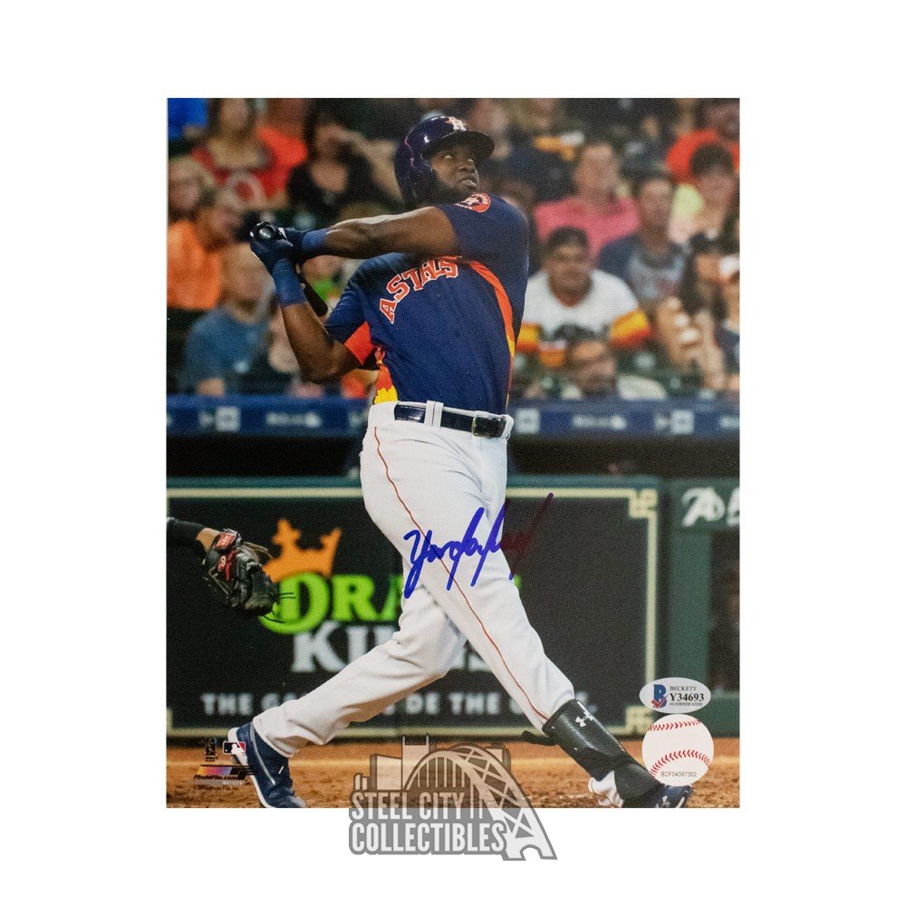 Yordan Alvarez Autographed Houston Astros 8x10 Photo - BAS COA | Steel ...