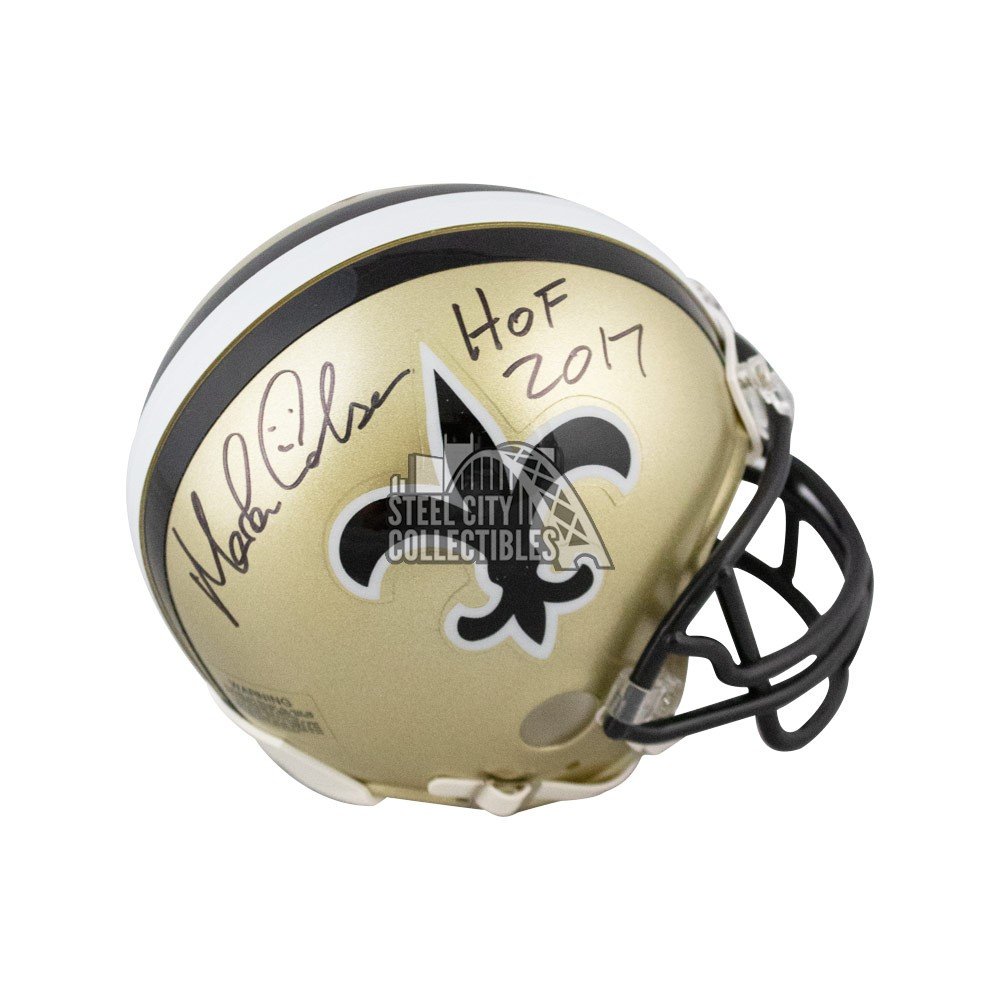 Morten Andersen HOF 2017 Autographed New Orleans Saints Mini Football ...