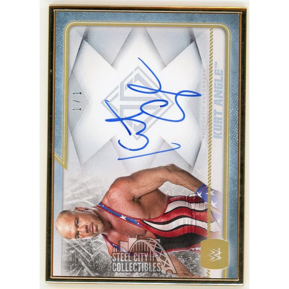 Kurt Angle 2020 Topps Transcendent WWE Autographed Card 1/1 | Steel ...