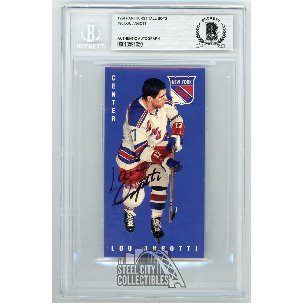 Lou Angotti 1994 Parkhurst Tall Boys Autographed Card #96 - BAS | Steel ...