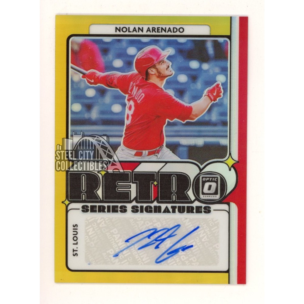 Nolan Arenado 2021 Panini Optic Retro Series Gold Autograph Card #RET ...