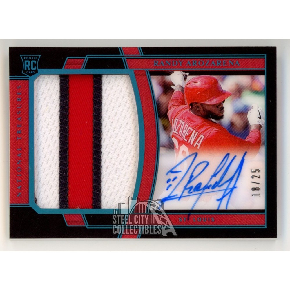 Randy Arozarena 2020 Panini National Treasures Autograph Rookie Patch ...