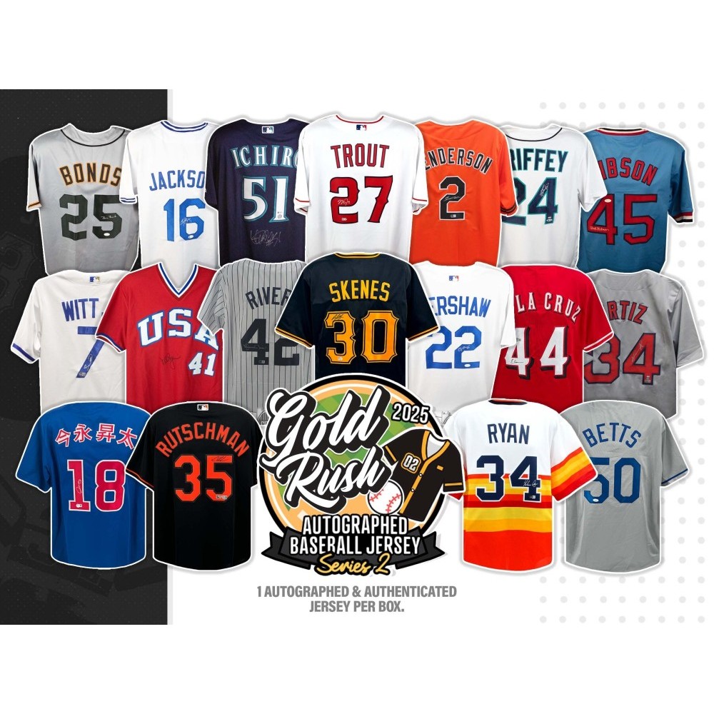 2025 Gold Rush Autographed Baseball Jersey Series 2 6-Box Case | Steel ...