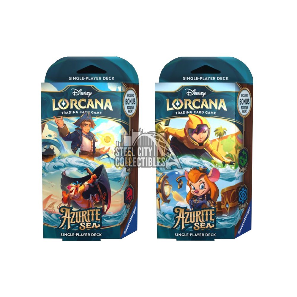Lorcana Azurite Sea Starter Deck Pair | Steel City Collectibles