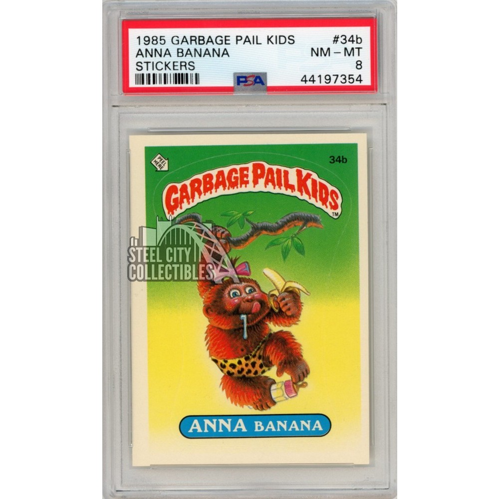 Anna Banana 1985 Garbage Pail Kids Sticker Card #34b PSA 8 | Steel City ...