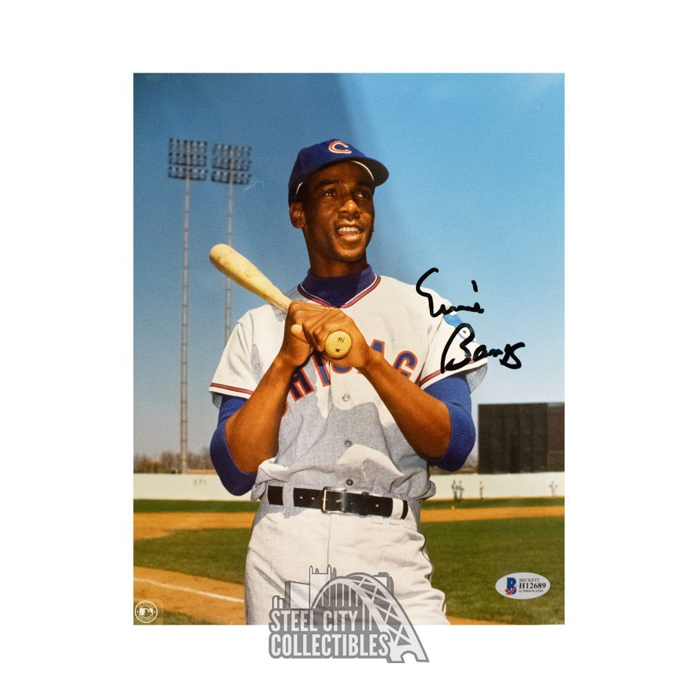 Ernie Banks Autographed Chicago Cubs 8x10 Photo - BAS COA | Steel City ...