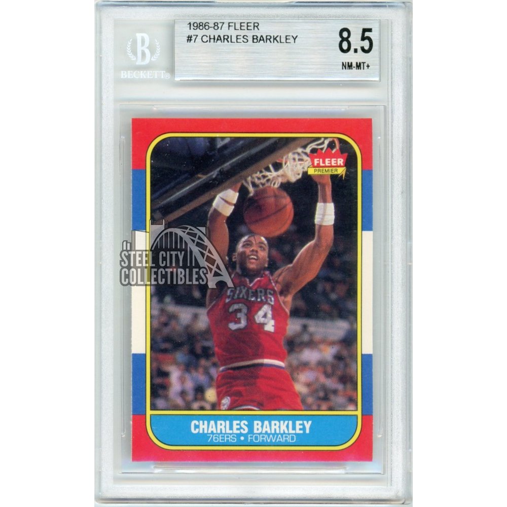 Charles Barkley 1986-87 Fleer Basketball Rookie Card BGS 8.5 (B ...