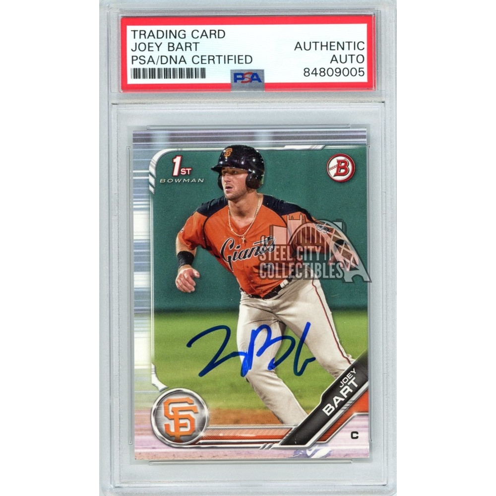Joey Bart 2019 1st Bowman Prospects Autograph Card #BP-50 PSA/DNA ...