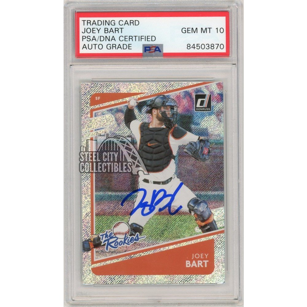 Joey Bart 2021 Donruss Rapture Autographed Rookie Card #TRI- PSA/DNA 10 ...