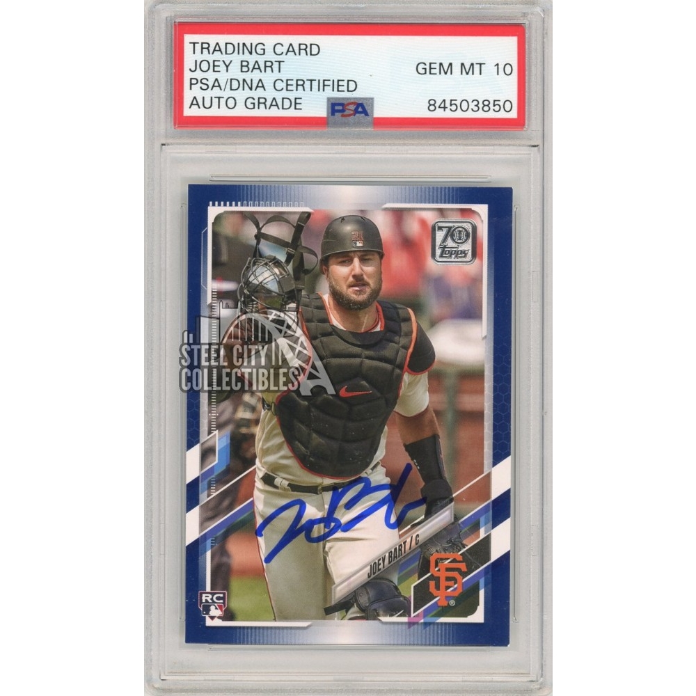 Joey Bart 2021 Topps Series 1 Baseball Blue Autograph Rookie Card #12- PSA/DNA 10 | Steel City ...