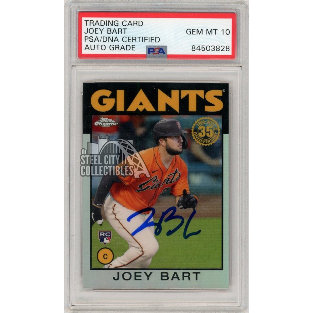 Joey Bart 2021 Topps Chrome Anniversary Autograph Rookie Card #86BC-15 - PSA/DNA 10 | Steel City ...