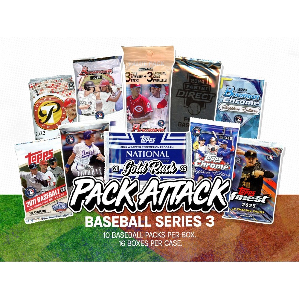 2025 Gold Rush Pack Attack Baseball Series 3 16-Box Case | Steel City ...