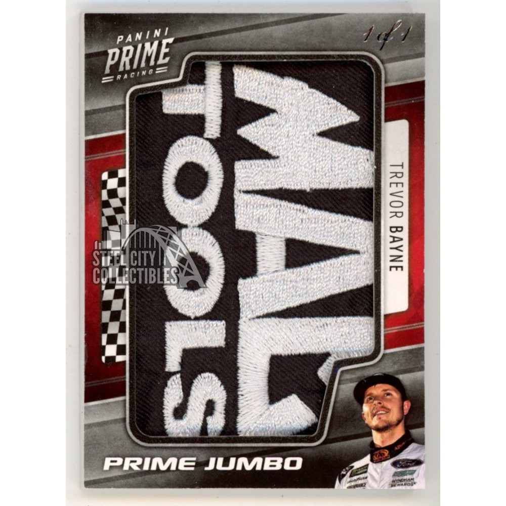 Trevor Bayne 2019 Panini Prime Jumbo Logo Patch Card #TB-AC 1/1 | Steel ...
