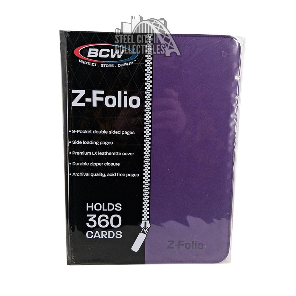 BCW Z-Folio 9 Pocket Album - Purple | Steel City Collectibles