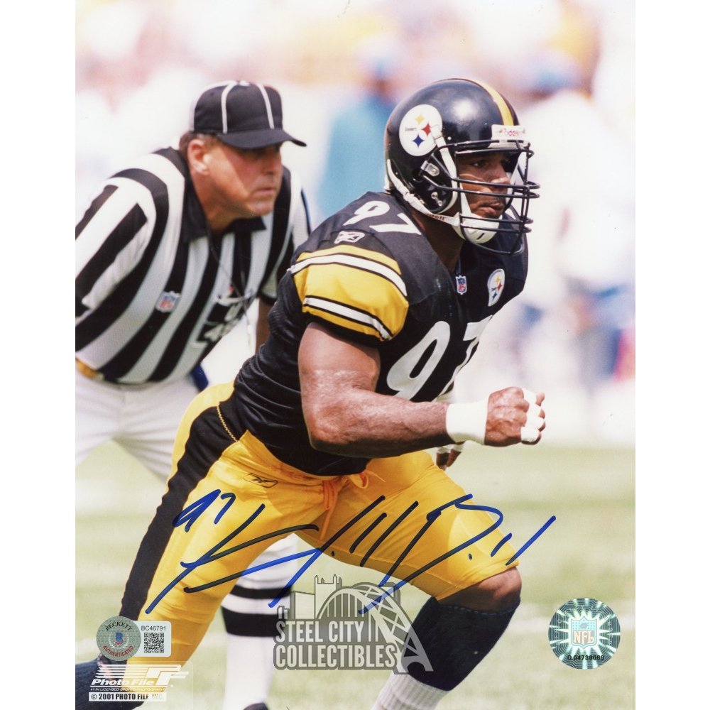 Kendrell Bell Autographed Pittsburgh Steelers 8x10 Photo - BAS | Steel ...