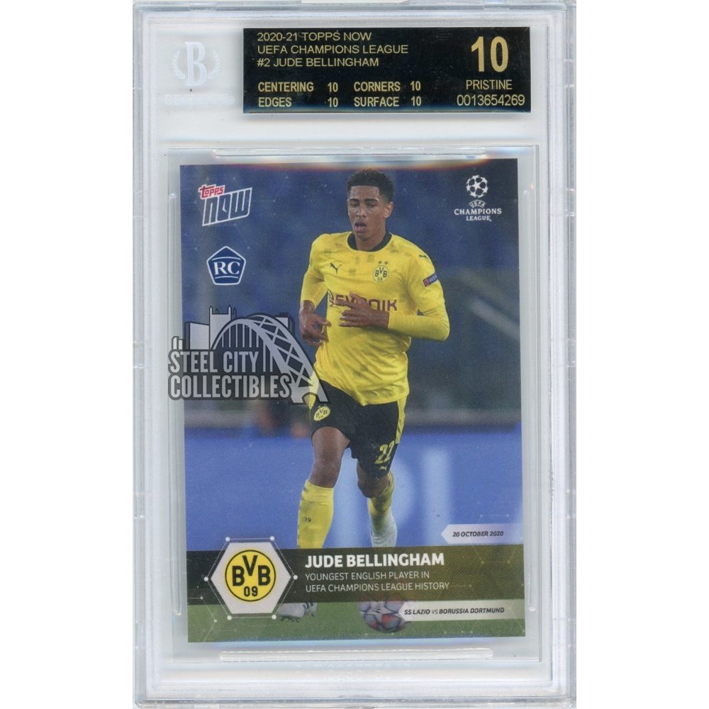 Jude Bellingham 2020-21 Topps Now UEFA Champions League Rookie Card #2 ...