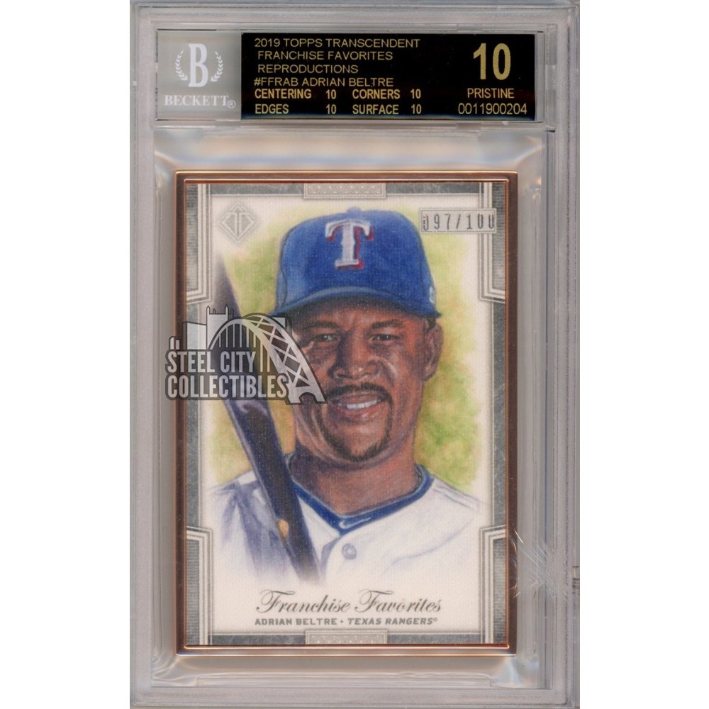 Adrian Beltre 2019 Topps Transcendent Franchise Favorites Card 097/100 ...