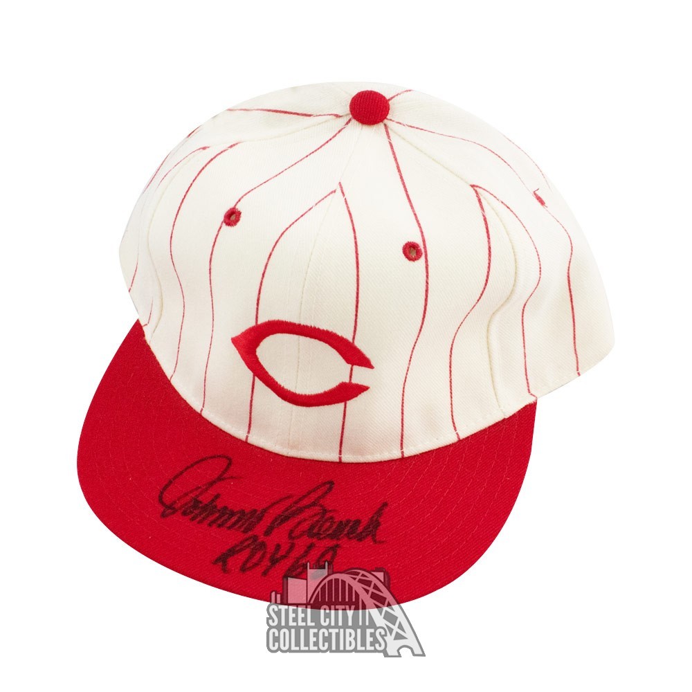 Johnny Bench ROY 68 Autographed Cincinnati Reds Baseball Cap Hat - BAS ...