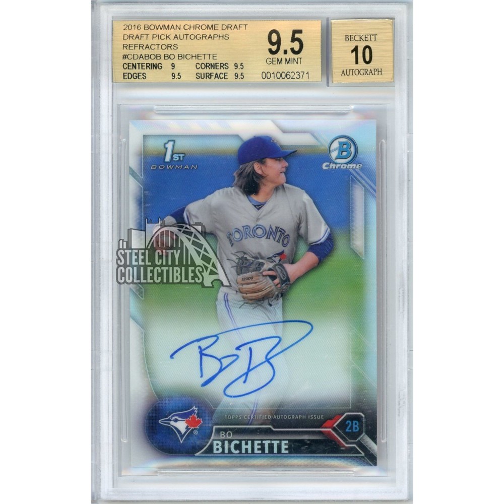 Bo Bichette 2016 1st Bowman Chrome Autograph Refractor Card /499 #CDA ...