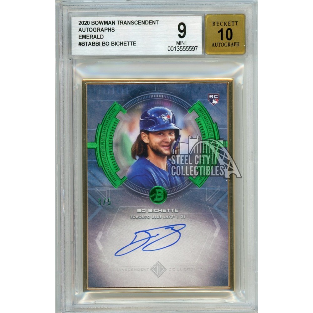Bo Bichette 2020 Bowman Transcendent Rookie Autograph Card Emerald 3/5 ...