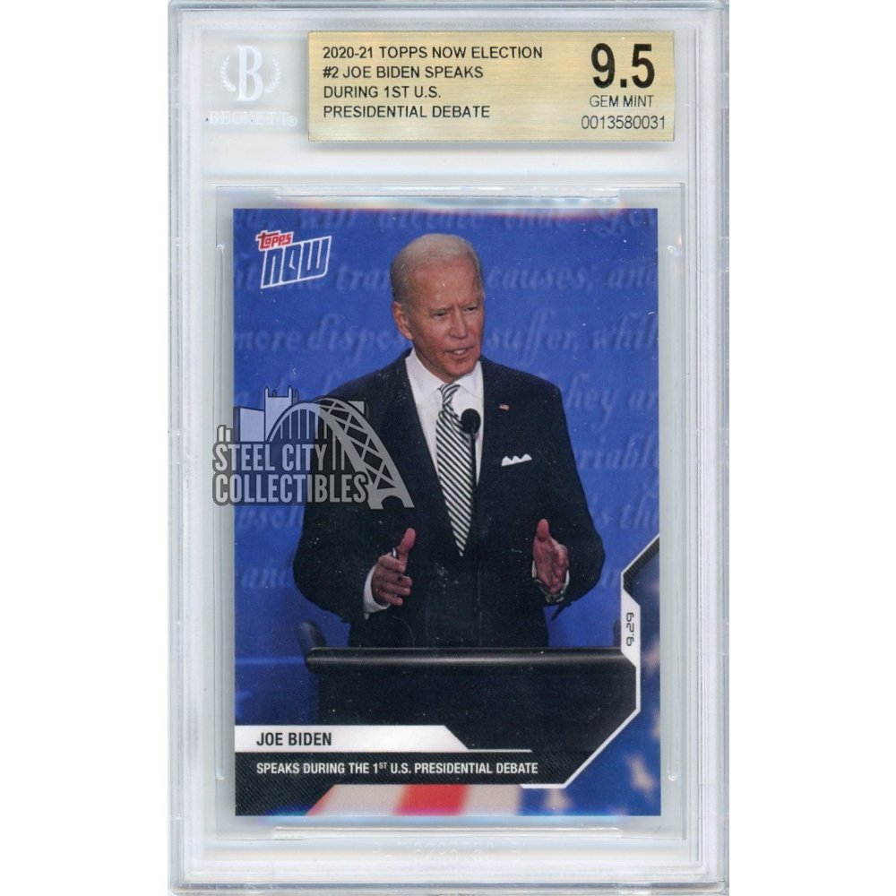 Joe Biden 2020 Topps Now Presidential Election Debate Card #2 BGS 9.5 ...