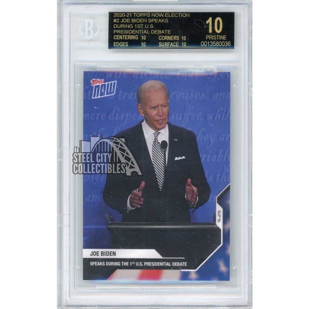 Joe Biden 2020 Topps Now Presidential Election Debate Card #2 BGS 10 ...