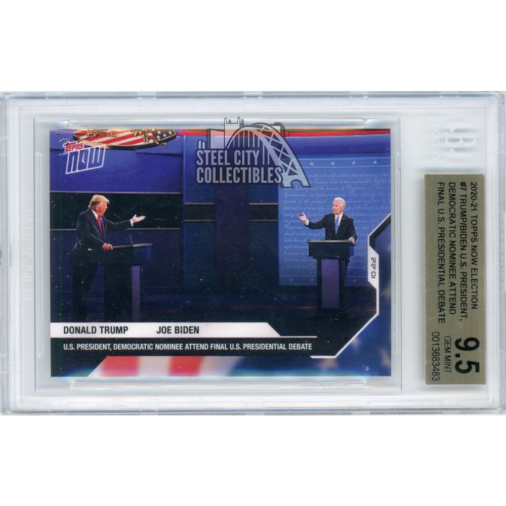 Donald Trump Joe Biden 2020 Topps Now Presidential Election Debate BGS ...